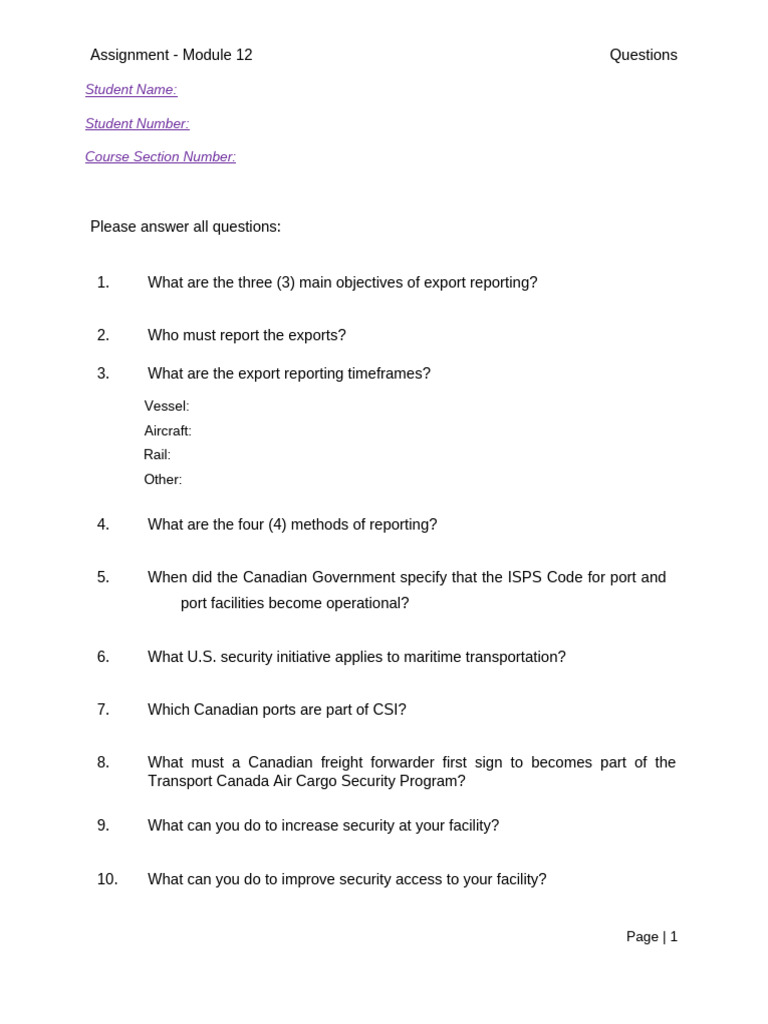 Module 12 - Assignment 10 | PDF