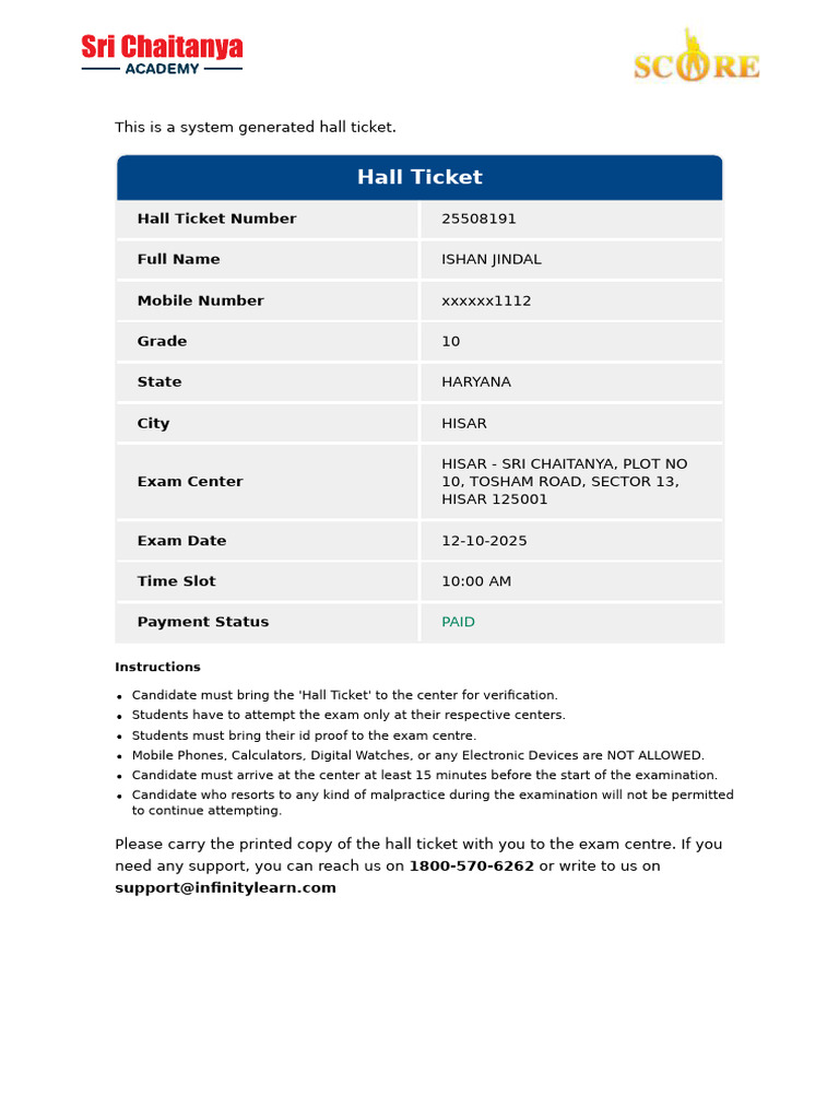 Hall Ticket: Hall Ticket Number Full Name Mobile Number Grade State ...