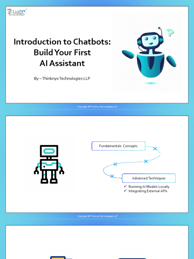 Introduction To Chatbots: Build Your First AI Assistant: by Thinknyx ...
