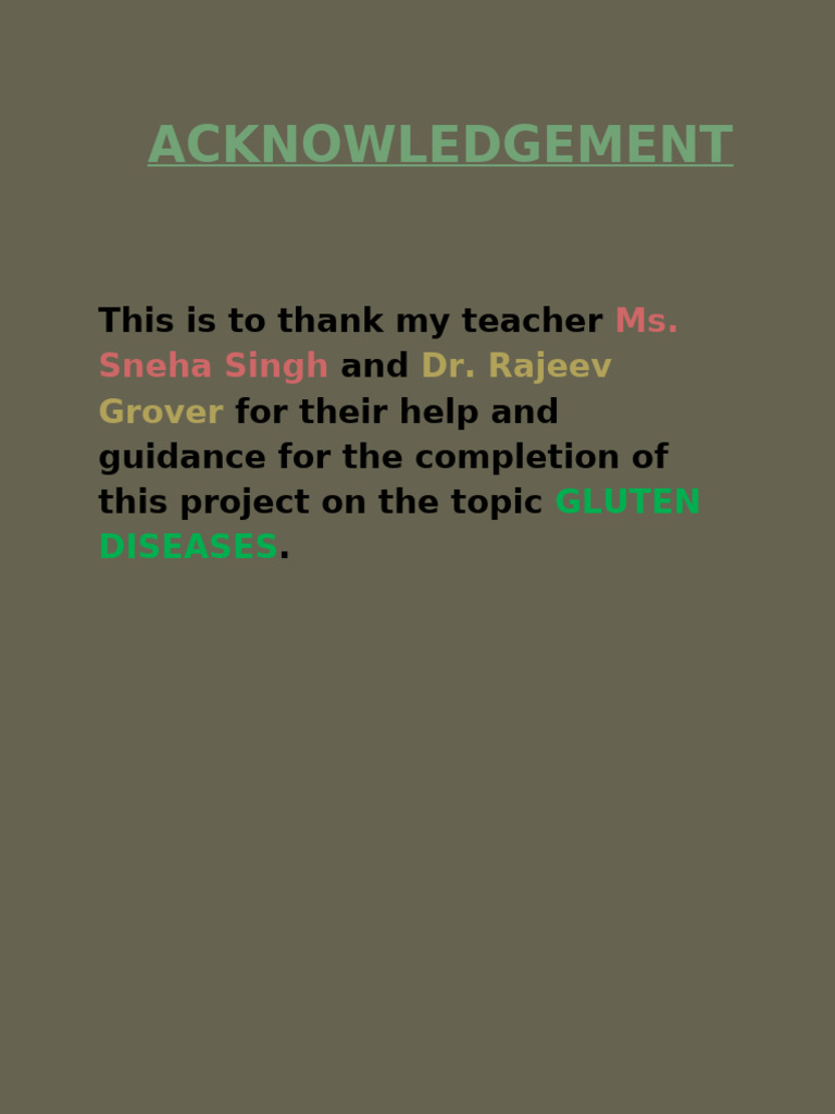 Acknowledgement | PDF