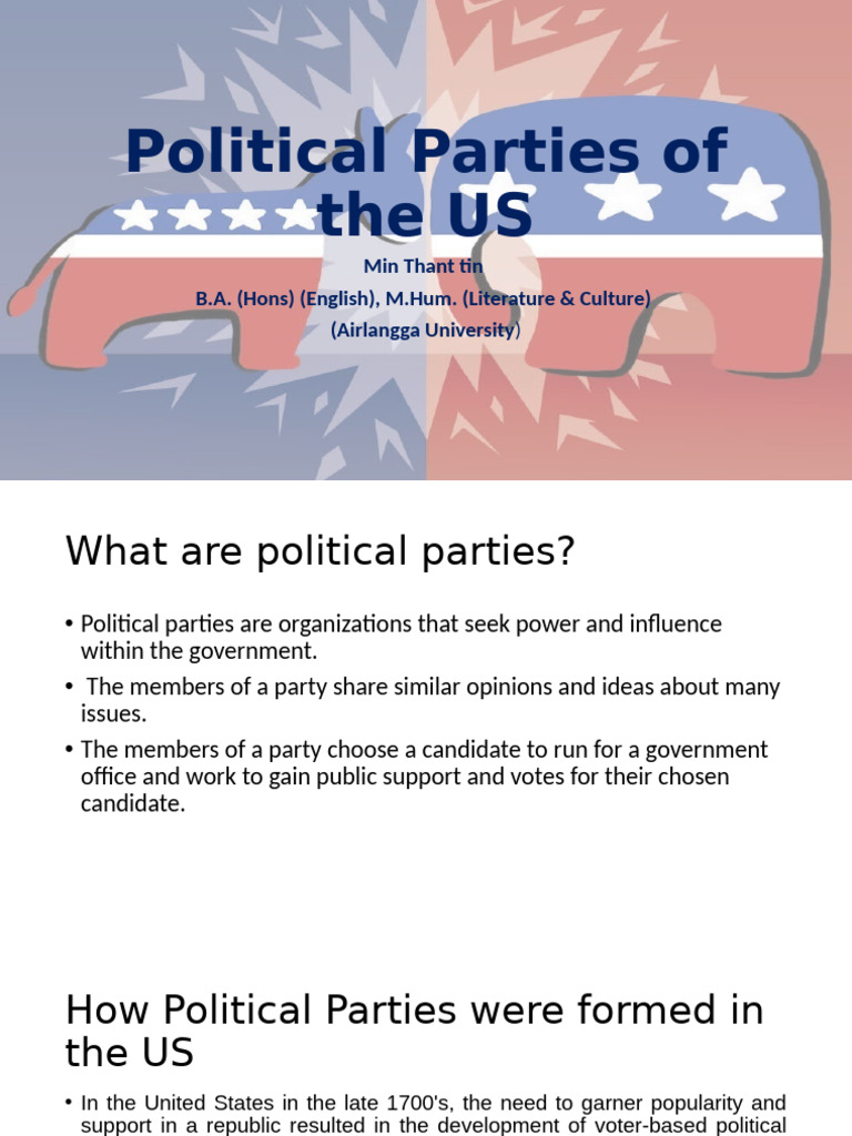Political Parties of The US | PDF | Taxes | Democratic Party (United ...