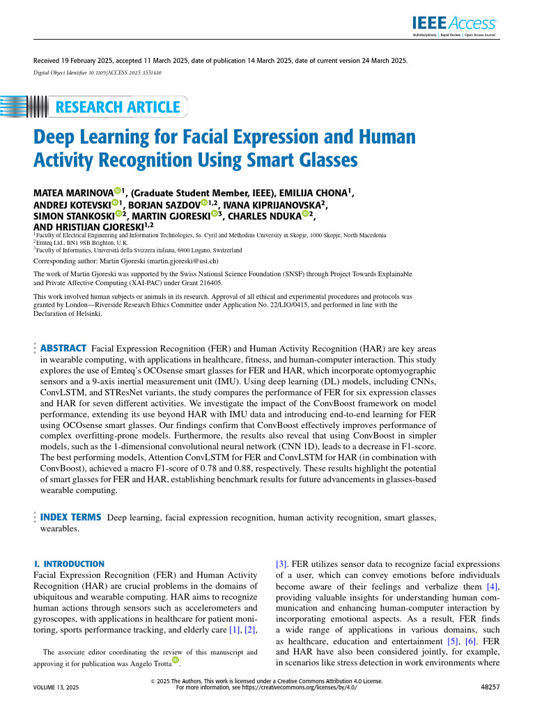 Deep Learning For Facial Expression and Human Activity Recognition ...