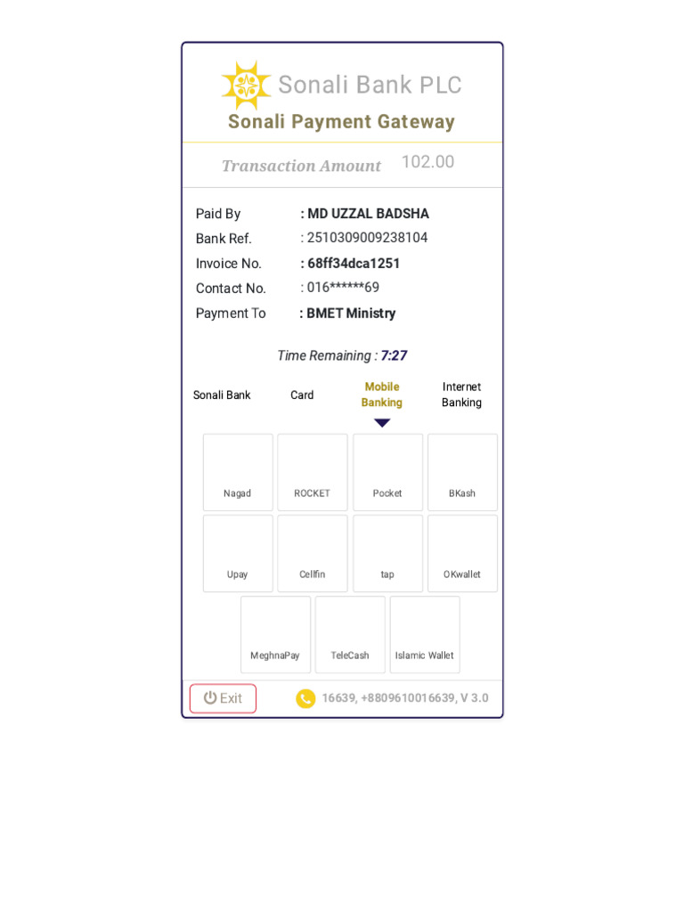 Sonali Bank Payment Gateway (SPG) - SBL | PDF