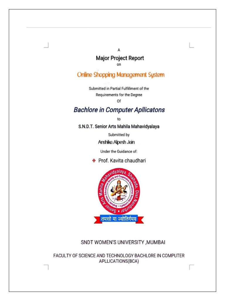Online Shopping Management System Overview | PDF | Online Shopping ...