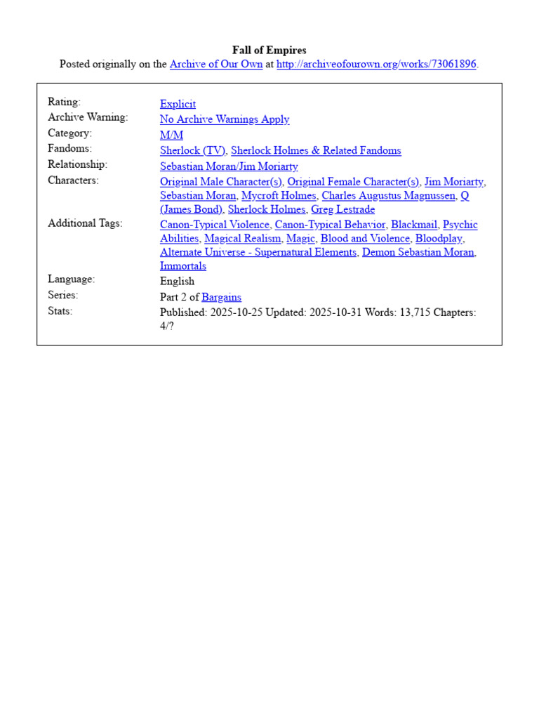 Fall of Empires | PDF | Professor Moriarty