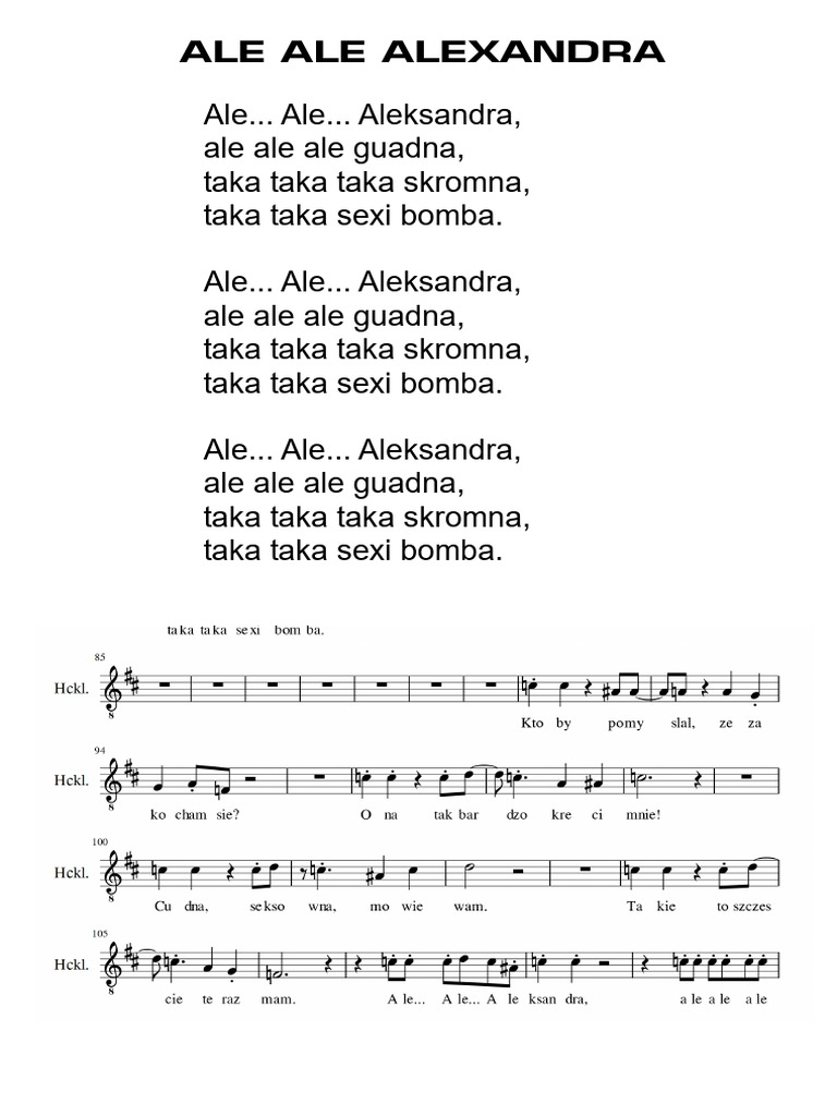 Ale Ale Alexandra | PDF