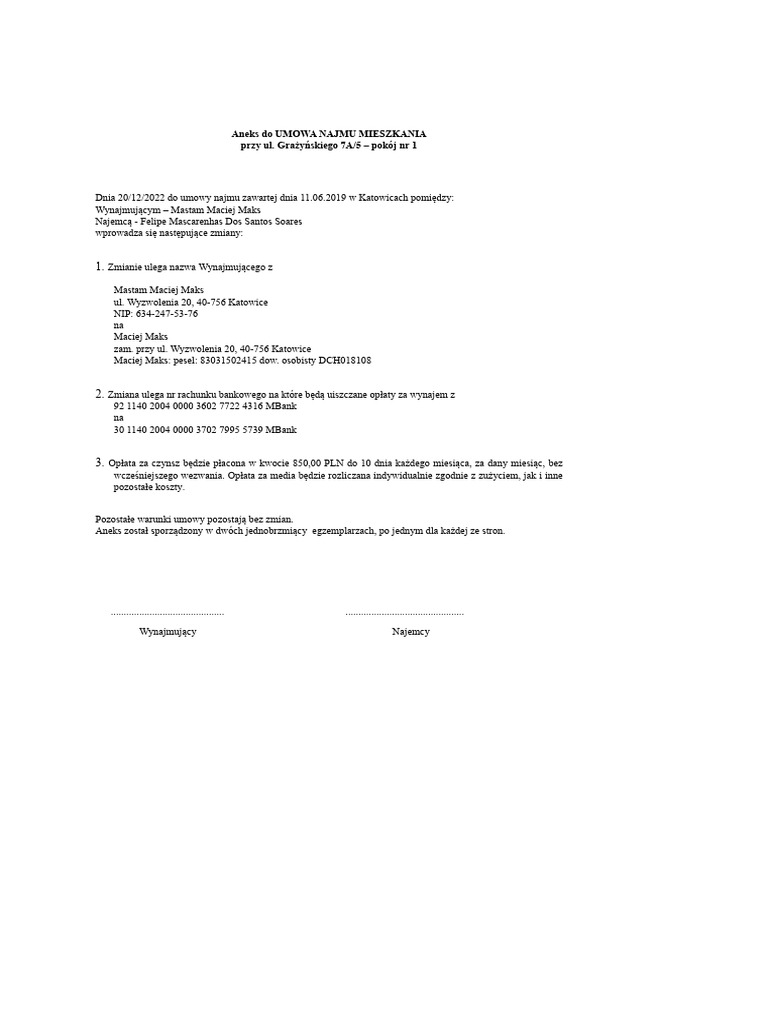 Aneks 2022 - Grazynskiego 1 | PDF