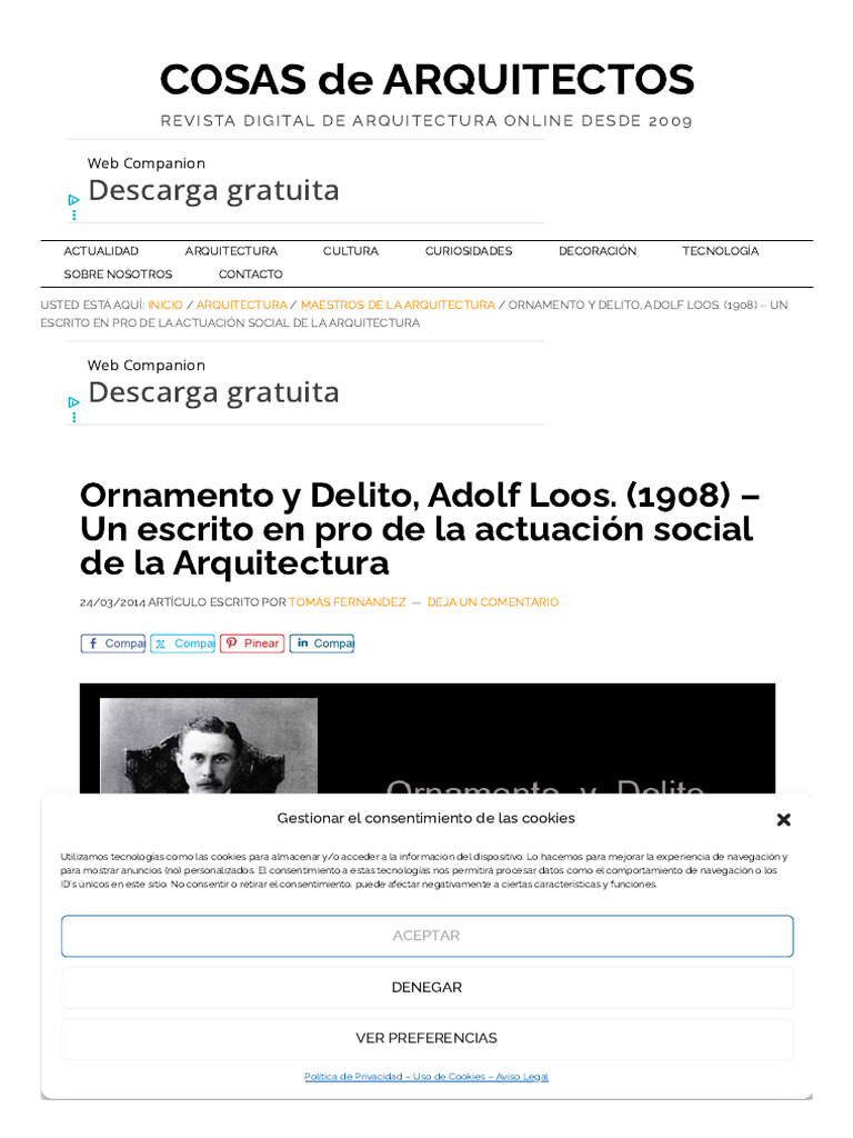 Ornamento y Delito, Adolf Loos. (1908) | PDF | Cookie HTTP | Política ...