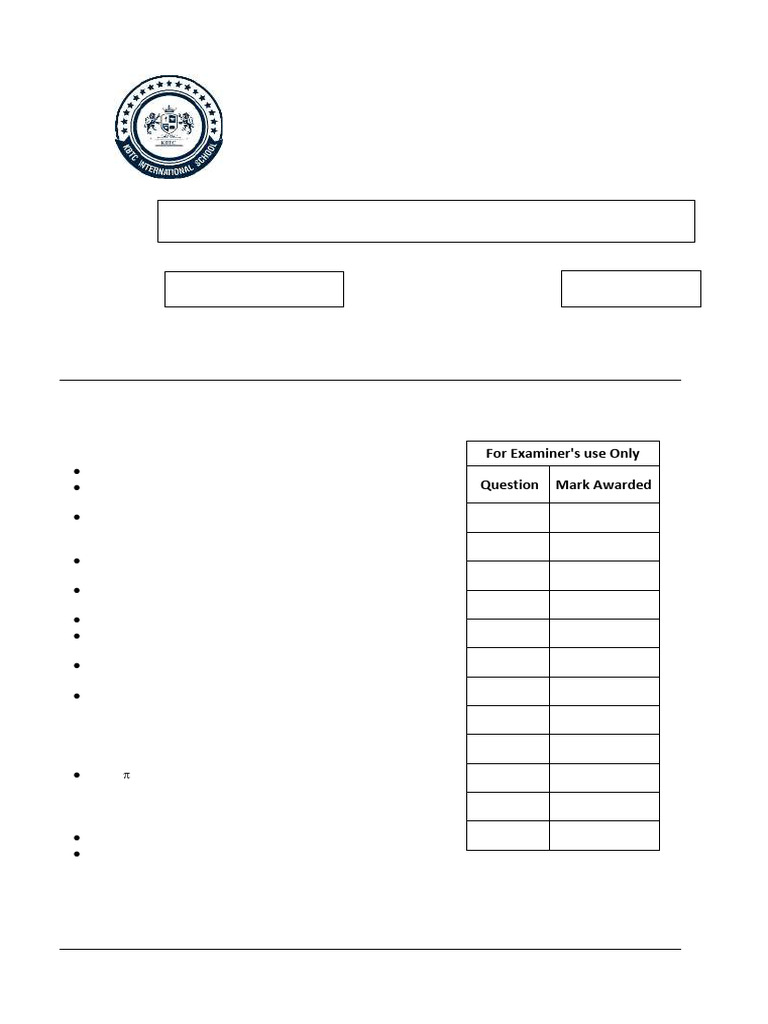 (S2 - Maths) 2025-2026 Pre-Mid Exam Question | PDF | Mathematics