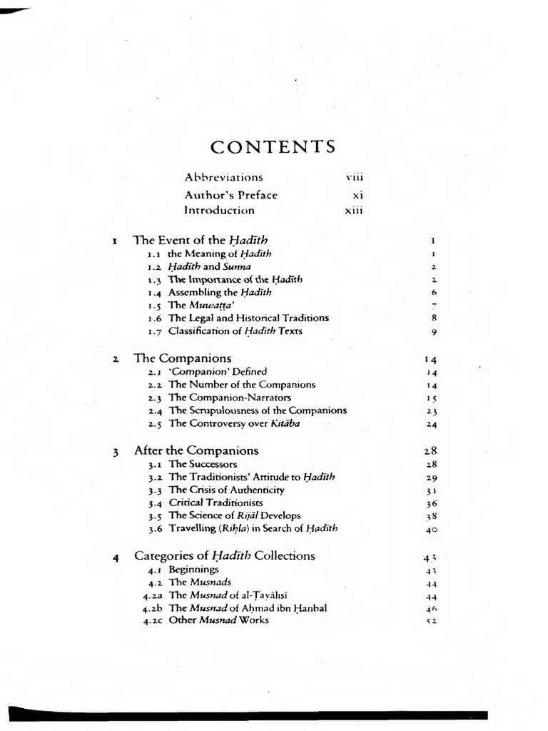 Hadith Literature - Its Origin, Development and Special Features | PDF ...