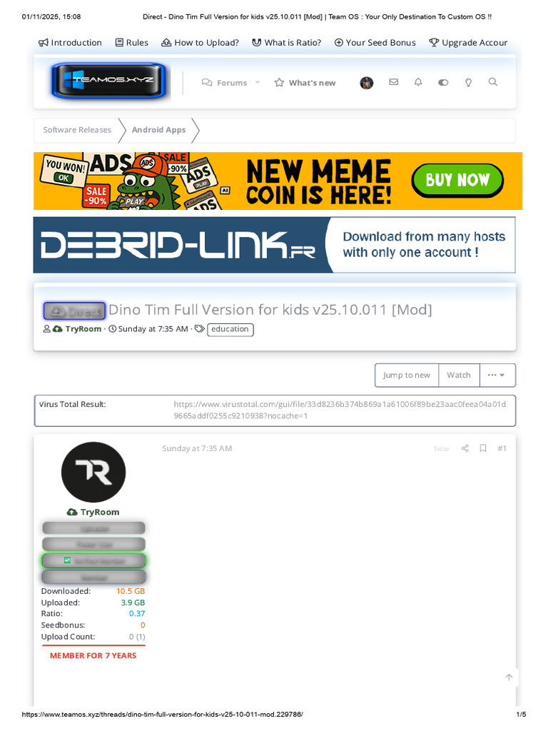 Dino Tim Full Version For Kids v25.10.011 | PDF | Shape | Computing