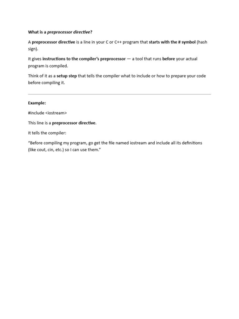 Preprocessor Directive | PDF