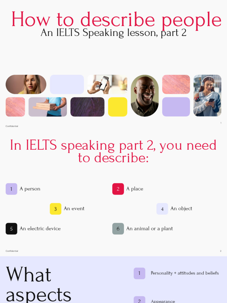 IELTS Speaking: Describing People | PDF
