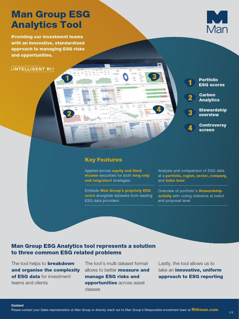 Responsible Investment Man Group ESG Analytics Tool English (United ...