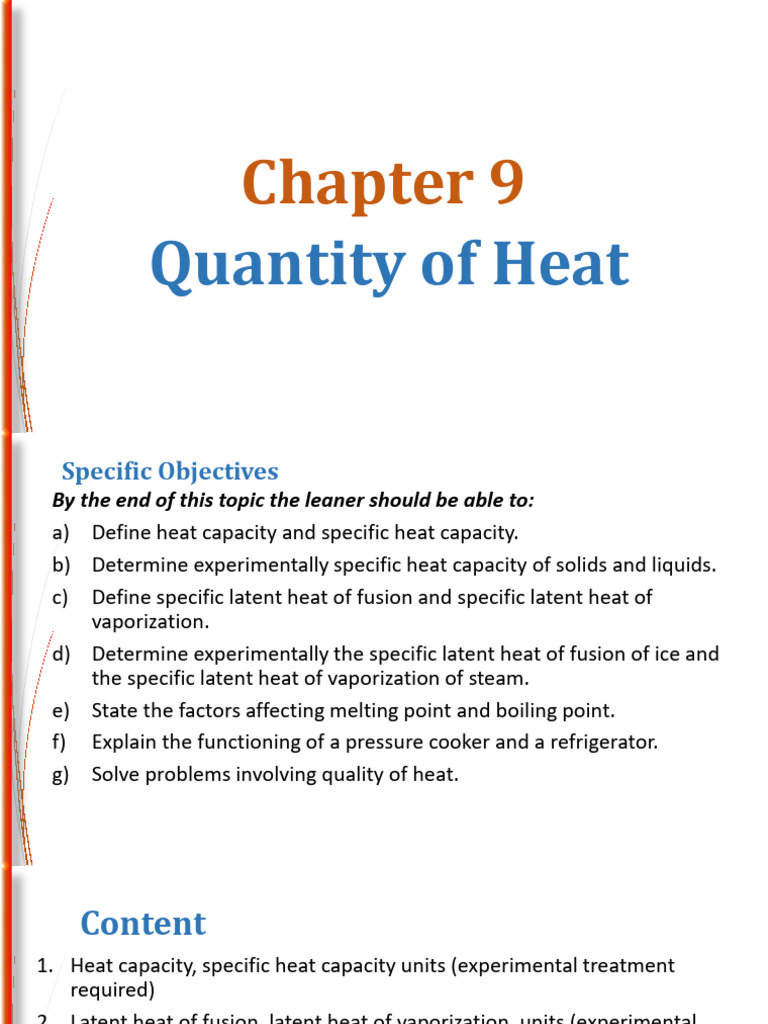 Heat Capacity and Latent Heat Concepts | PDF | Evaporation | Heat