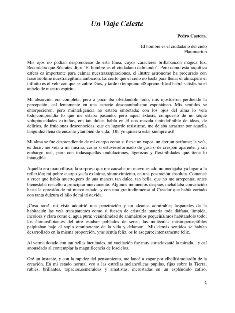 Un Viaje Celeste, Pedro Castera | PDF | Júpiter | Dom