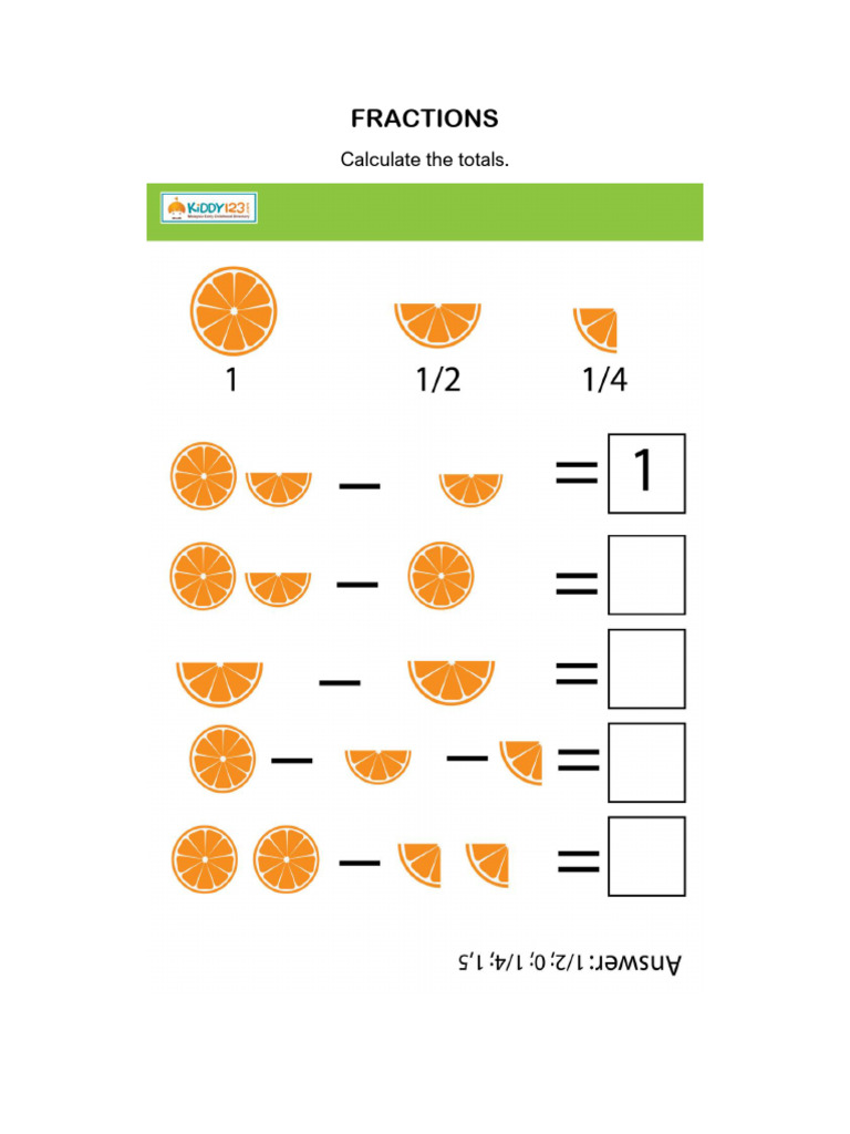 MATHS - Fractions Orange | PDF