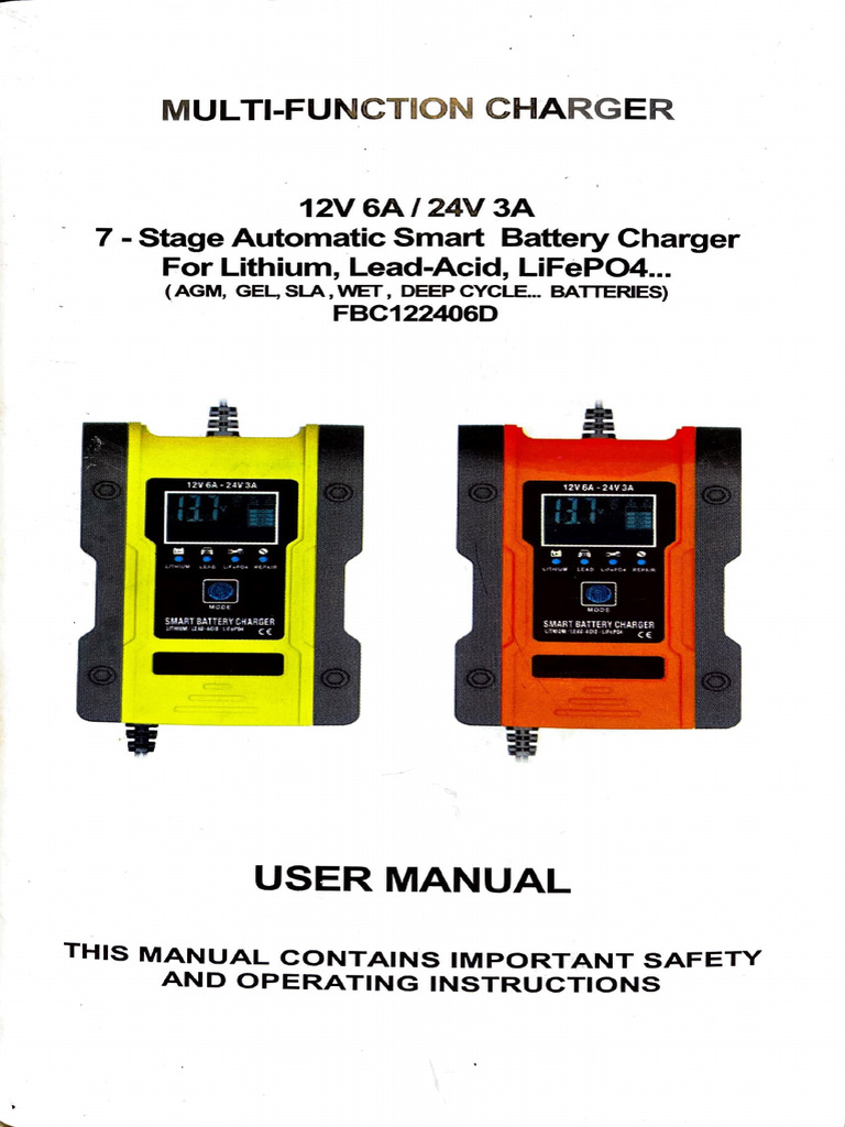 Mansoo Battery Charger Instructions. | PDF | Battery Charger | Electricity