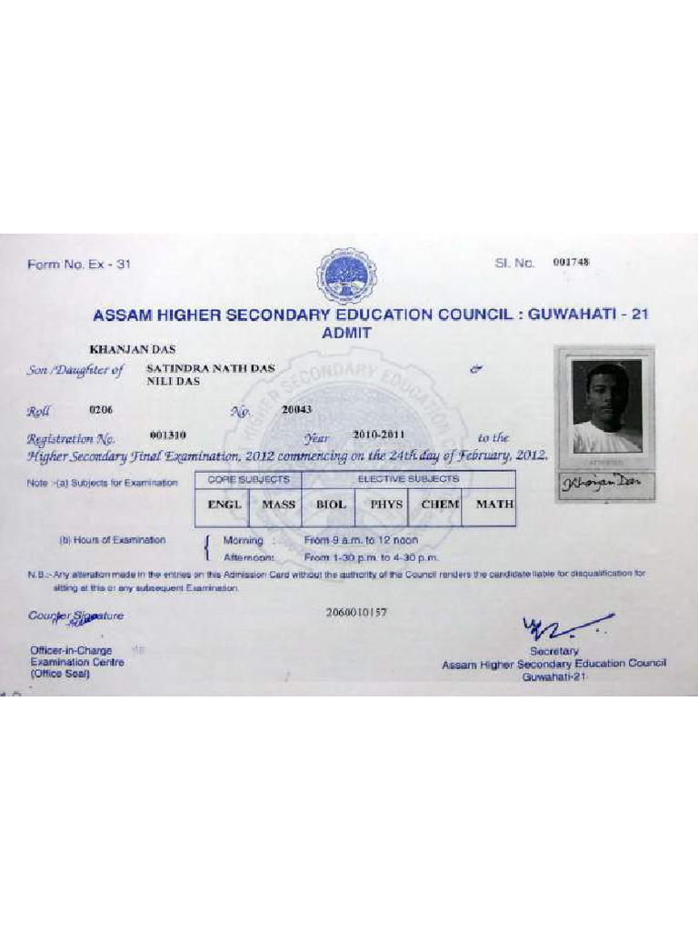 HS Admit Compressed | PDF