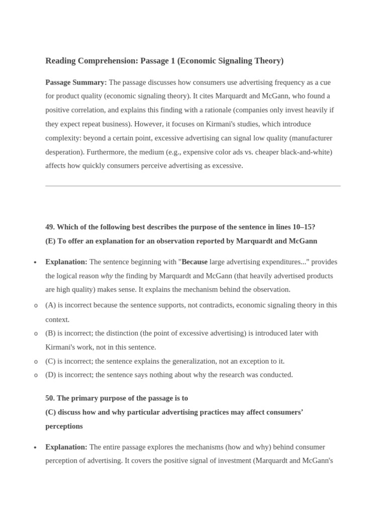 GMAT Verbal Sample Paper 2 | PDF | Semantics | Argument