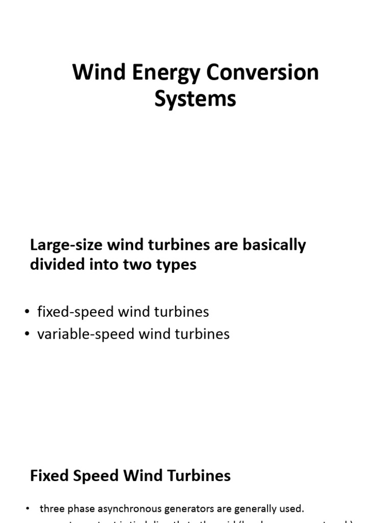 Fixed and Variable Speed Drives | PDF | Electric Generator | Power ...