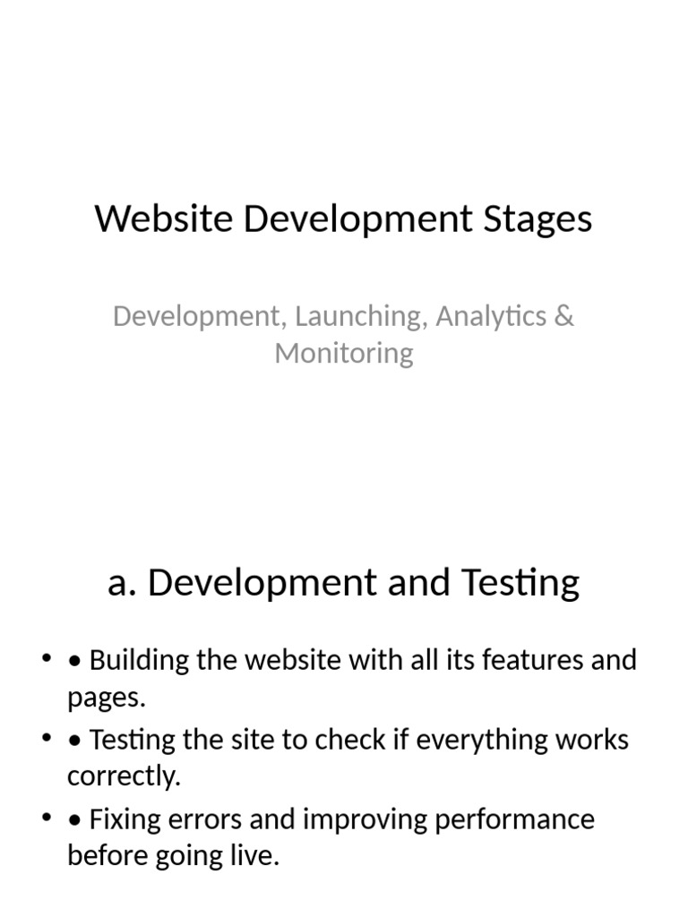 Website Development Stages | PDF