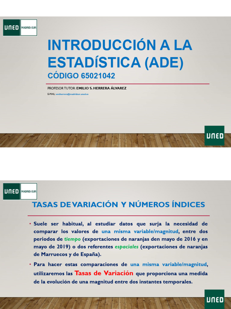 Tasas de Variación y Números Índices | PDF