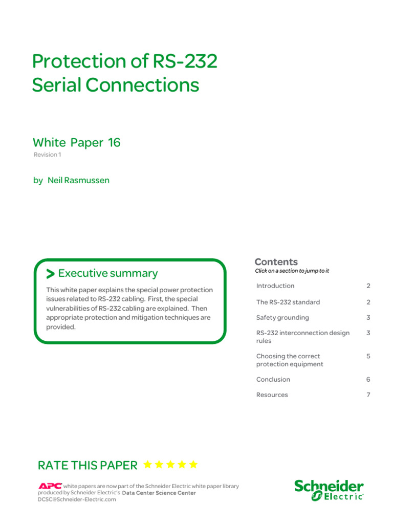 WP-016 - R1 - EN - Protection of RS-232 Serial Connections | PDF ...