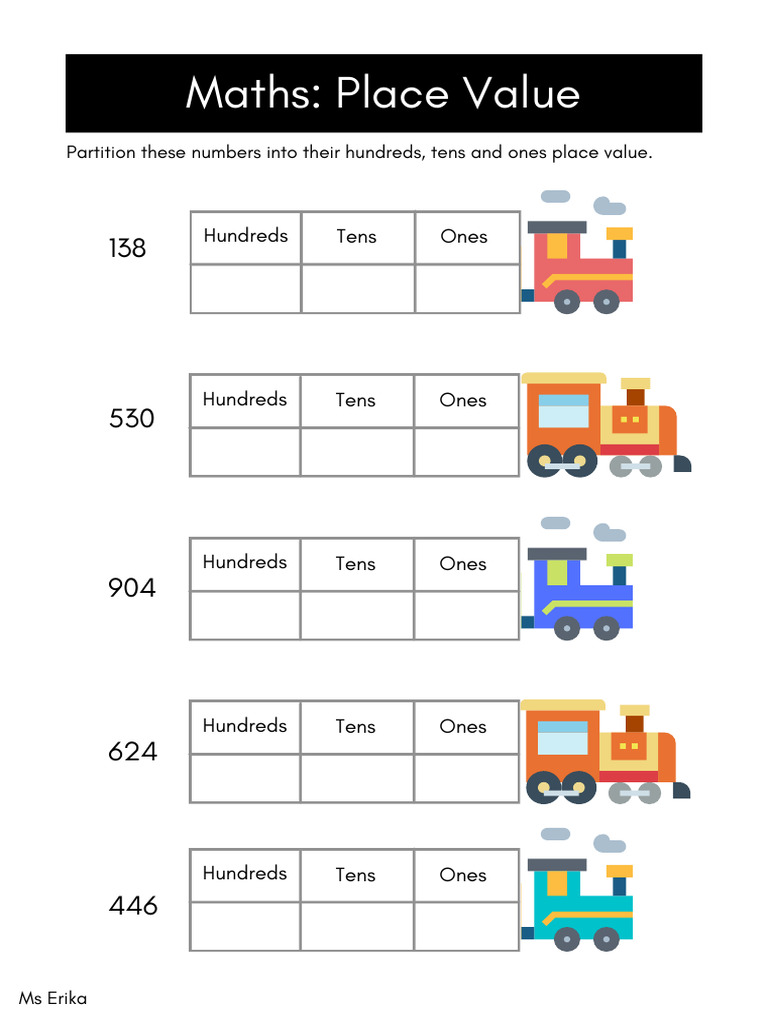 Place Value Hundred, Tens and Ones | PDF