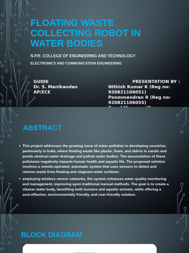 Floating Waste Collection Robot | PDF