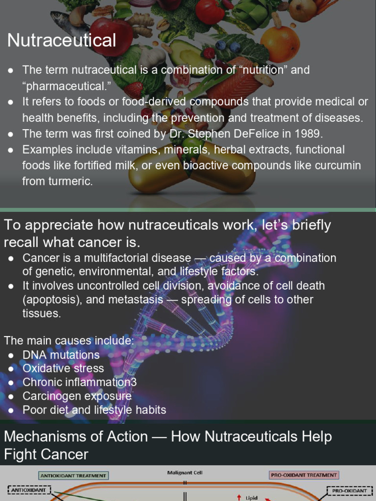 Role of Nutraceuticals With Reference To Cancer | PDF