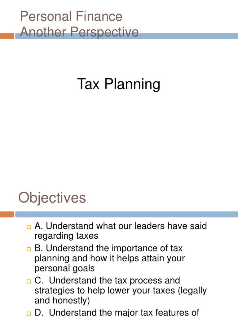Key Features of Tax Planning | PDF | Tax Deduction | Federal Insurance ...