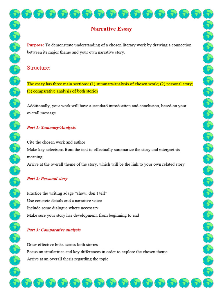 Gr.8 The Narrative Essay 2 | PDF