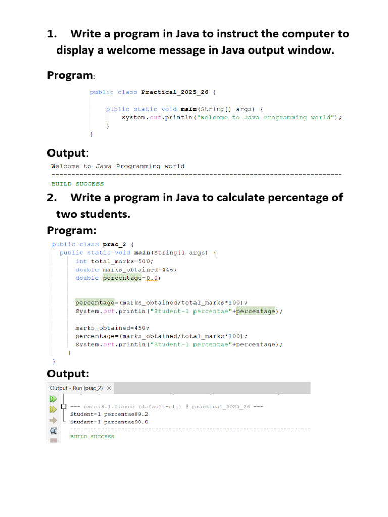 Java Practical | PDF