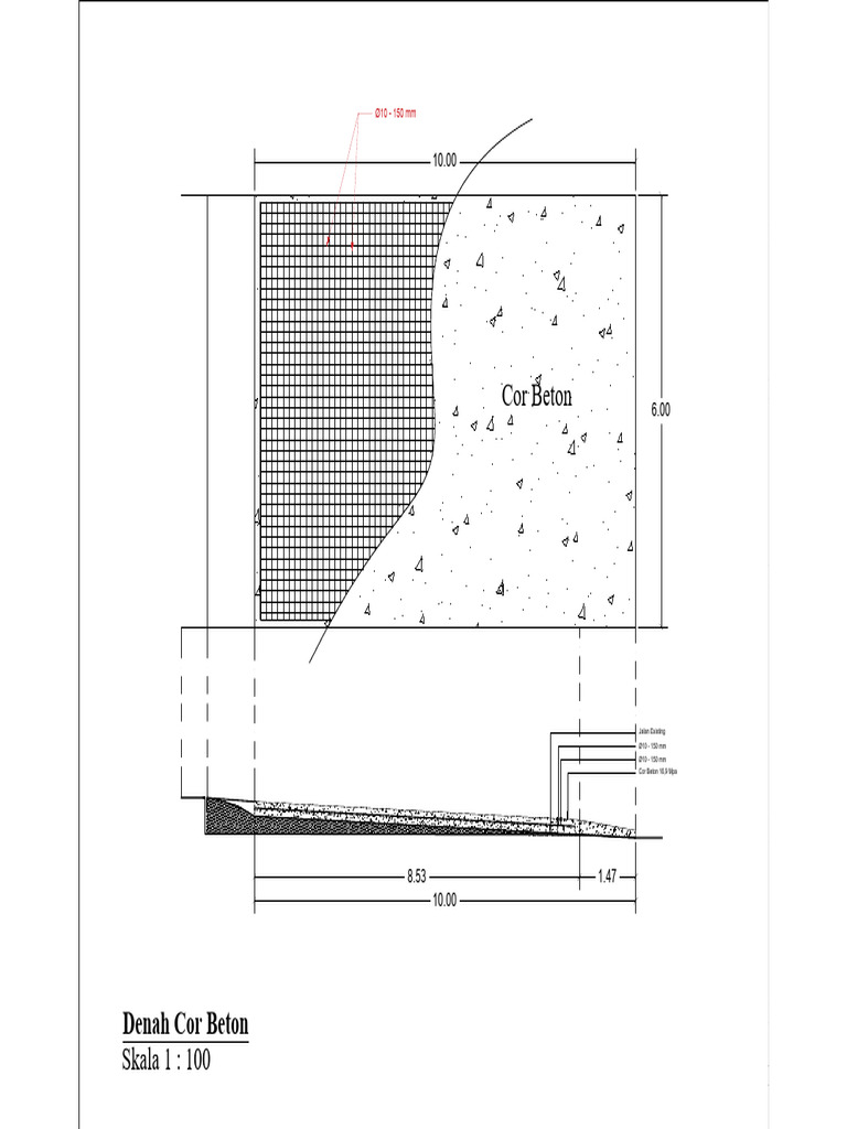 Gambar Cor Beton Jalan-Model | PDF