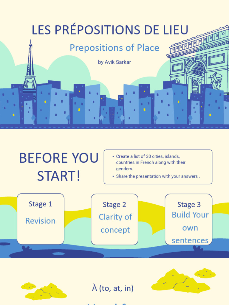 Les Prépositions de Lieu | PDF