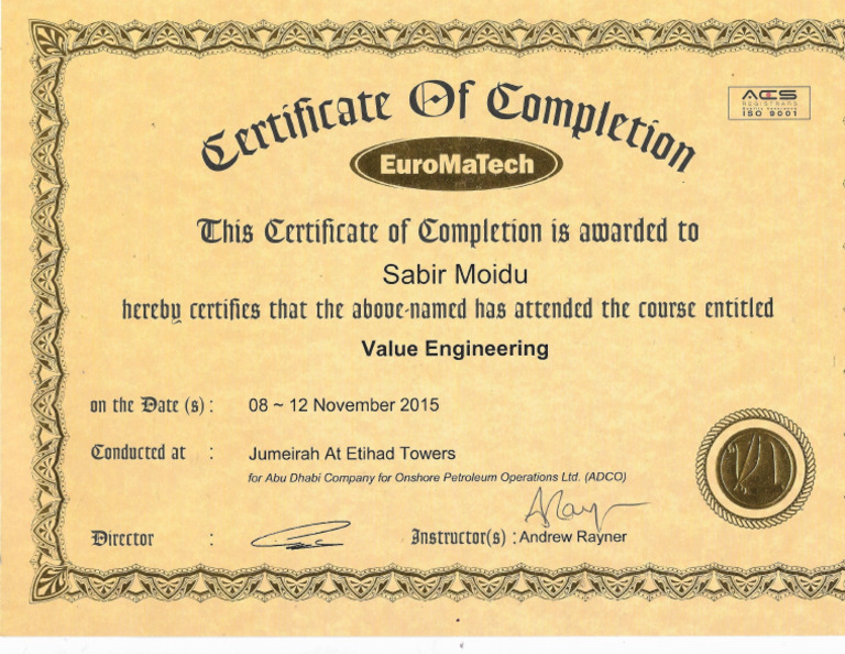 Value Engineering From ADNOC ADCO | PDF
