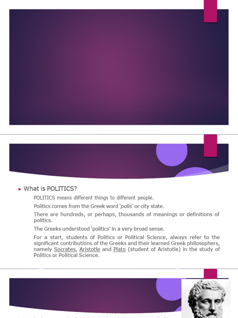 LEC 1 - What Is Politics and Political Science | PDF | Political ...