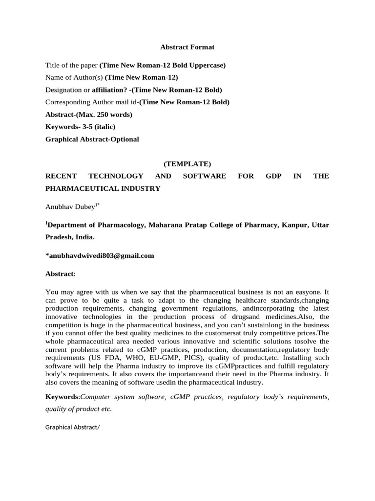 Abstract Format | PDF