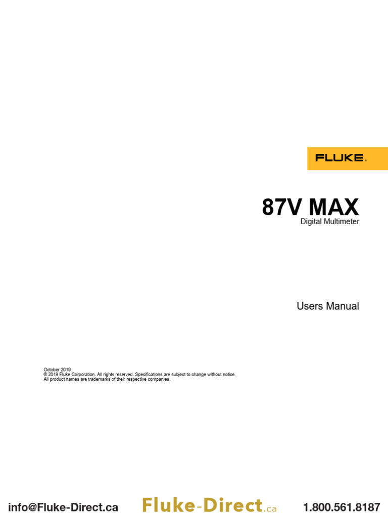 87v - Max-Multimeter User Manual | PDF | Alternating Current | Diode
