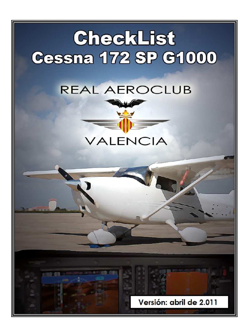 Checklist C 172 G1000 3 - 11 | PDF | Velocidad del viento | Ingeniería ...