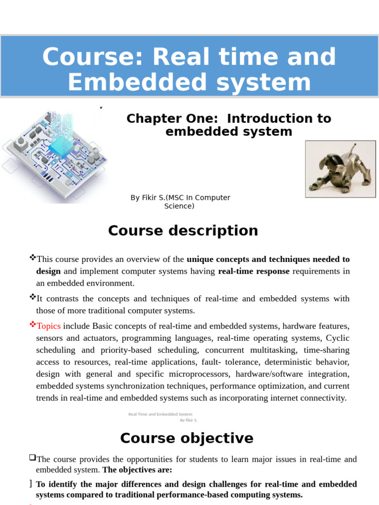 Real Time and Embeded System Chapter 1 | PDF | Random Access Memory | Embedded System