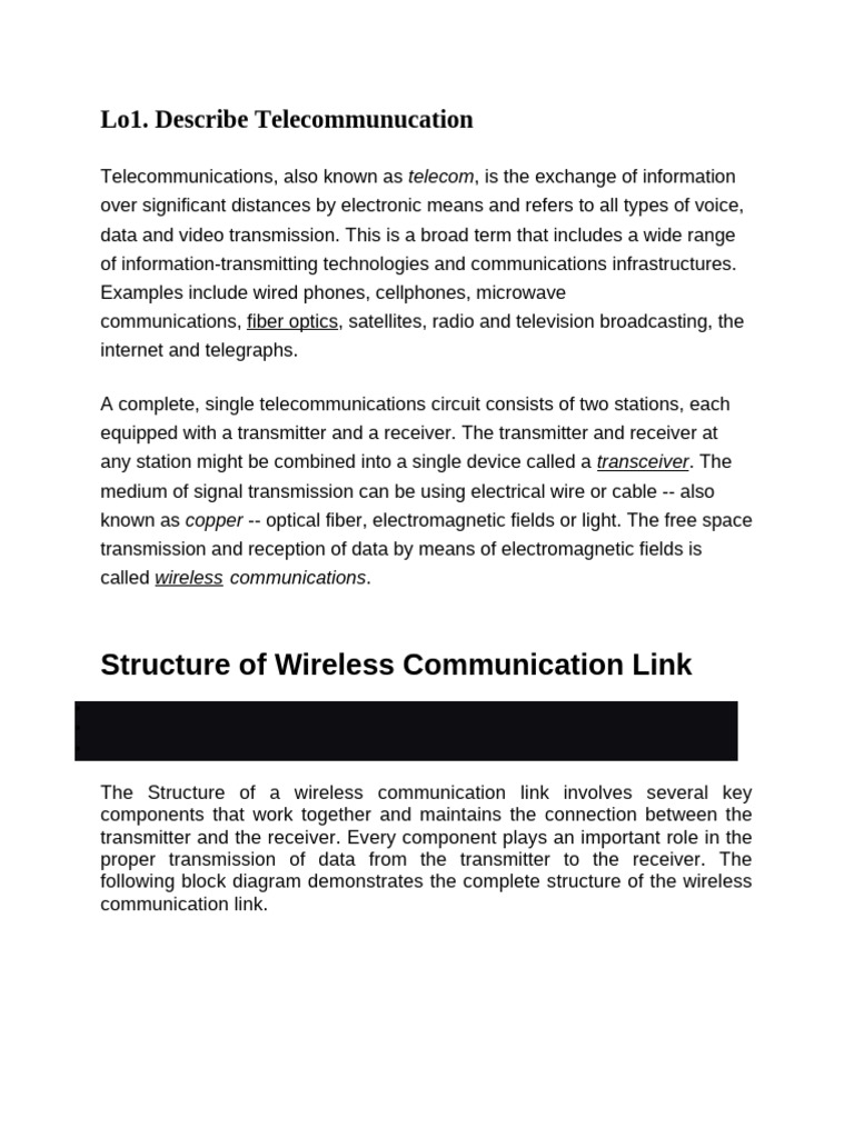 Overview of Telecommunications Systems | PDF | Transmitter | Antenna ...