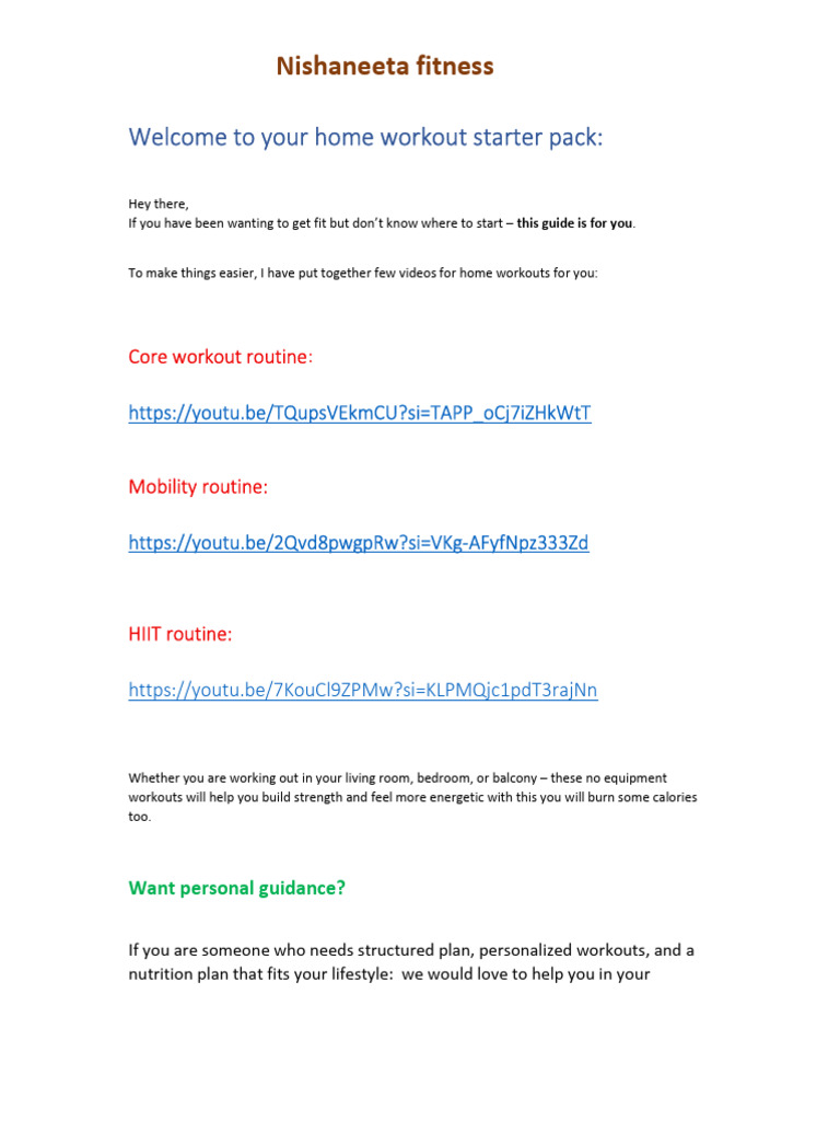 Home Workout | PDF