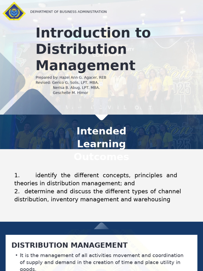 Overview of Distribution Management | PDF | Retail | Warehouse
