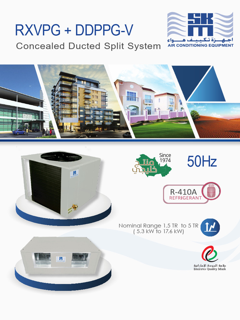 SKM Ducted Split System Overview | PDF | Air Conditioning | Heat Exchanger