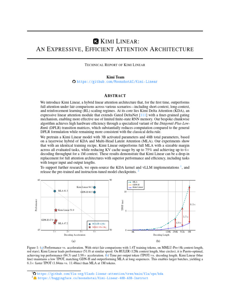 Kimi Linear | PDF | Matrix (Mathematics) | Applied Mathematics