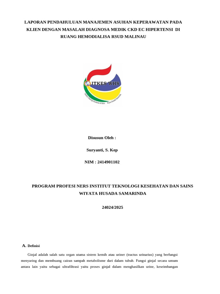 Lp Ckd(Ht) Hd Suryanti | PDF