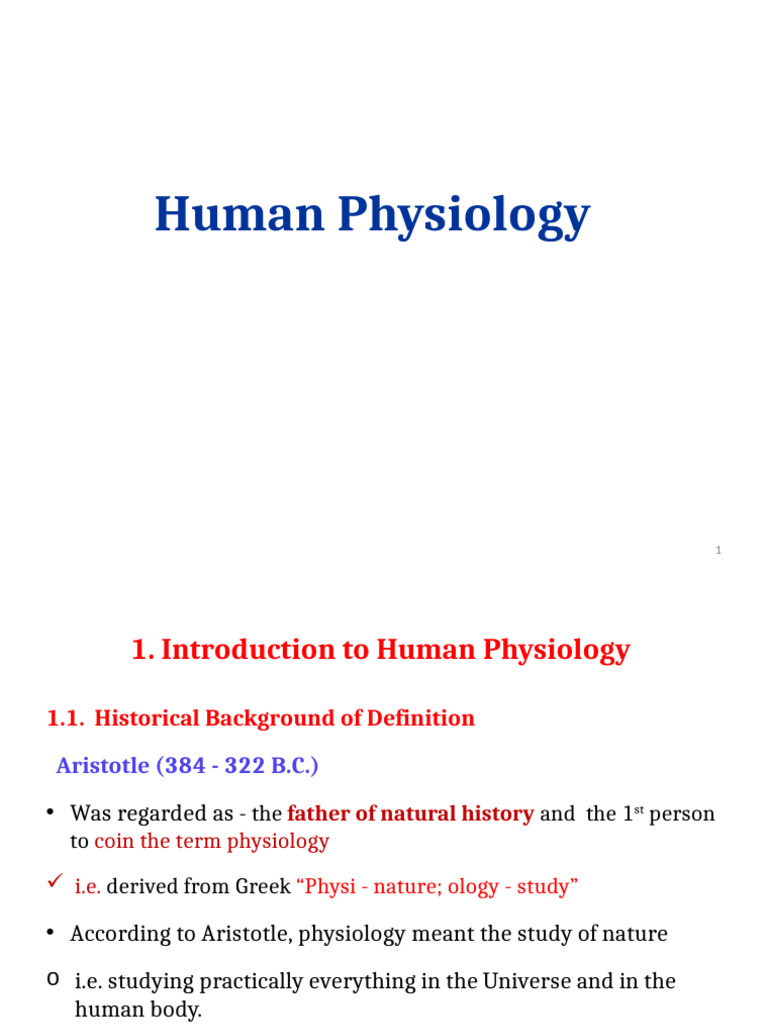 Overview of Human Physiology Concepts | PDF | Homeostasis | Cell (Biology)