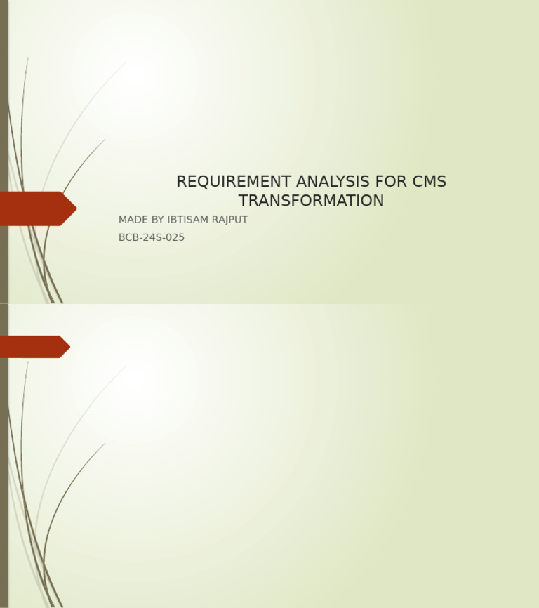 Requirement Analysis For Cms Transformation | PDF